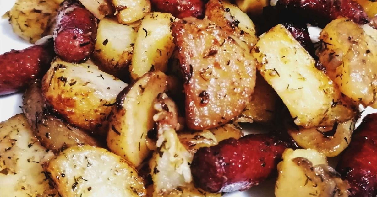 How to Make Rustic Roasted Potatoes With Game Sausages ⋆
